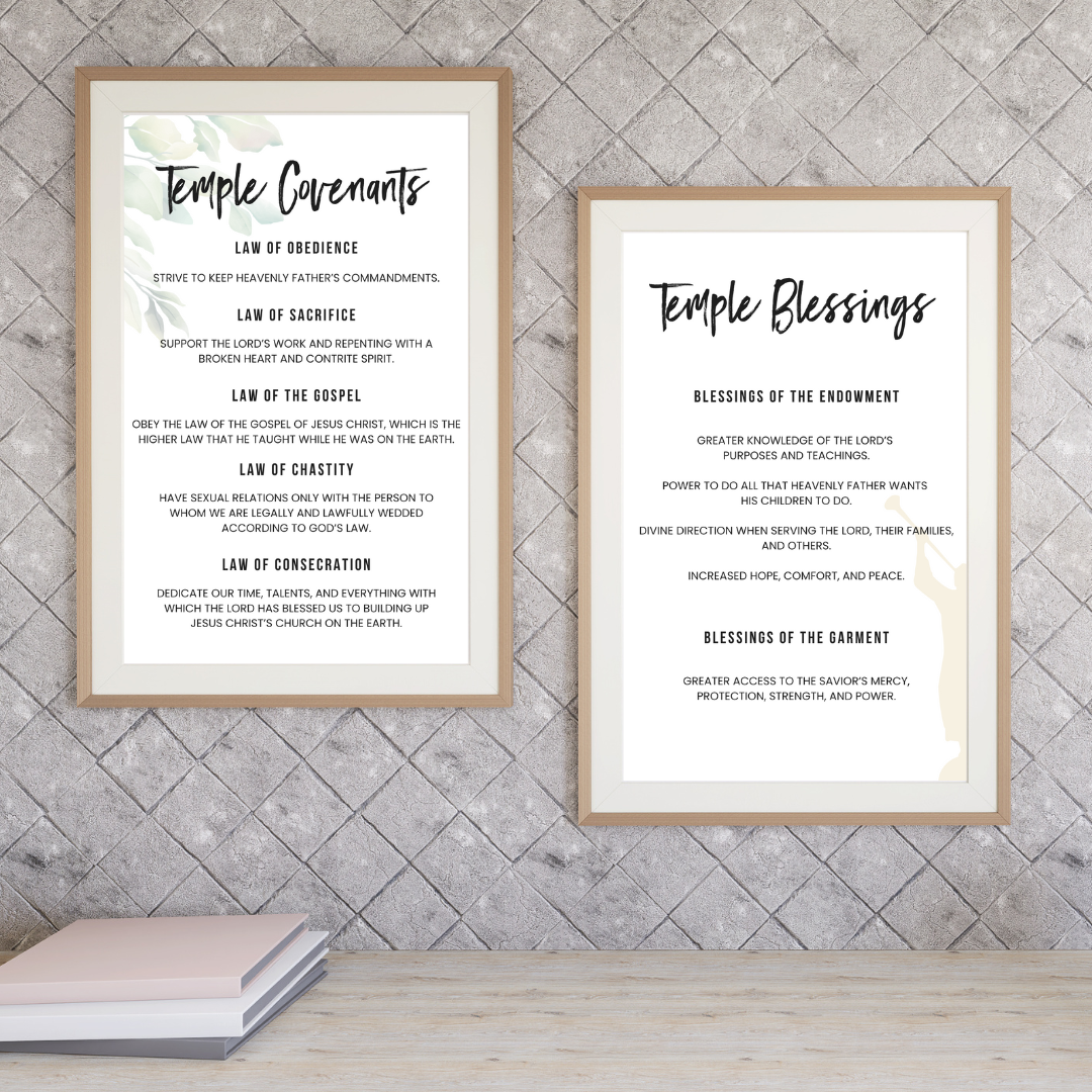 Temple Covenants & Blessings Printable - Becky Squire