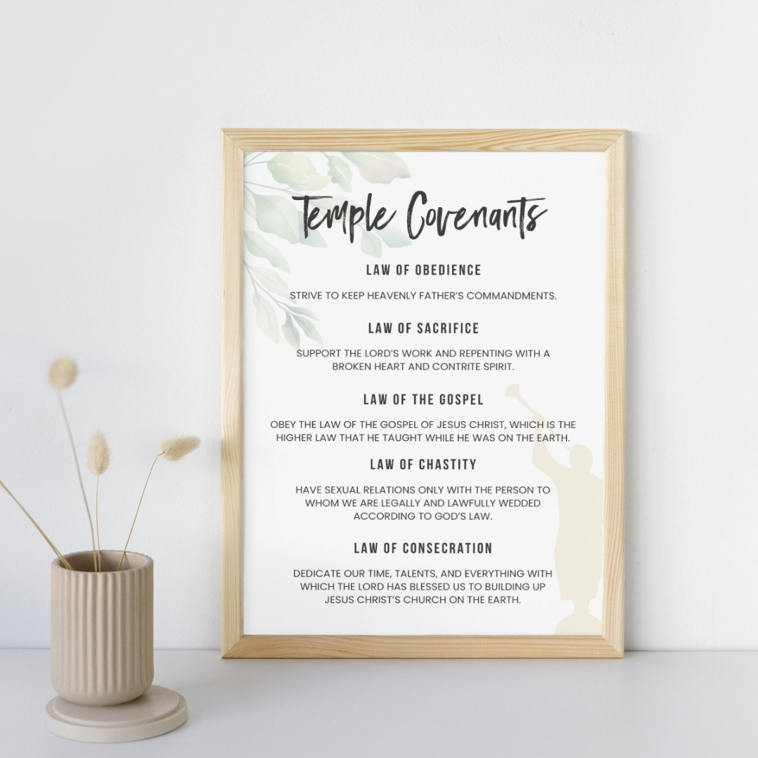 Temple Covenants Printable - Becky Squire